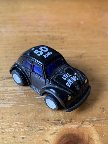 Russ Berrie Volkswagon Beetle Pull-Back Toy Plastic Black 50th birthday ...