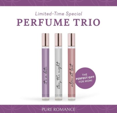 Pure Romance- Perfume Oil Trio Rollerball Gift Set W/ Pheromones ...