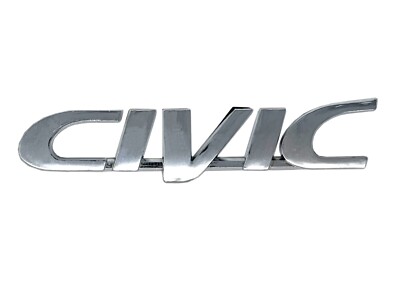 Honda Civic Emblem Badge Rear Trunk Lid Chrome Logo - Premium Adhesive ...