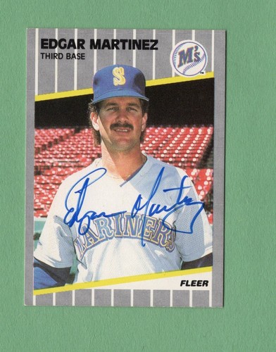 1989 Fleer Baseball *SIGNED* ~ Edgar Martinez HOF ~ Card #552 | eBay