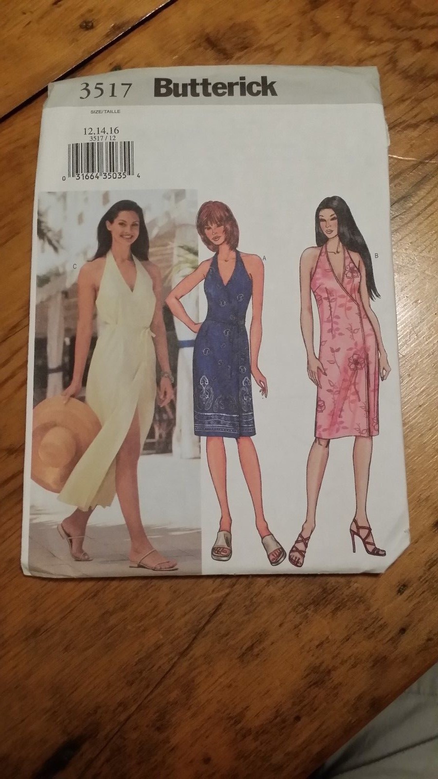 VINTAGE BUTTERICK LADIES SUN DRESS PATTERN 3517 SIZE 12-16 FREE ...