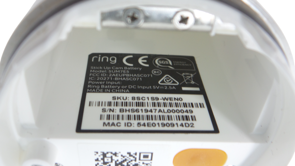 Ring Stick Up Cam 5UM7E5 3rd Gen In/Outdoor Battery Security Camera | eBay