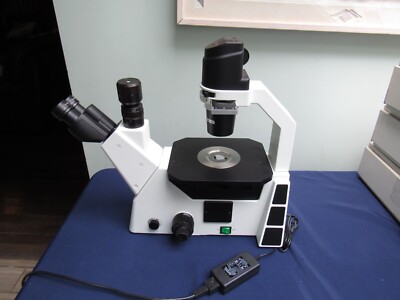 Laxco LMI6-ph21 Inverted Microscope with Camera dock & 4x 10x 20x 40x ...