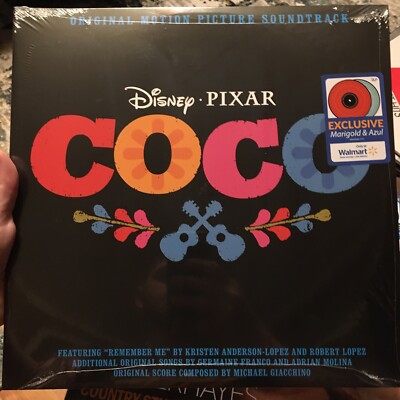 DISNEY PIXAR COCO SOUNDTRACK VINYL WALMART LIMITED MARIGOLD AZUL LP ...