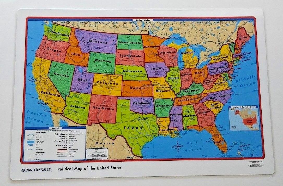 United States Map And Oceans