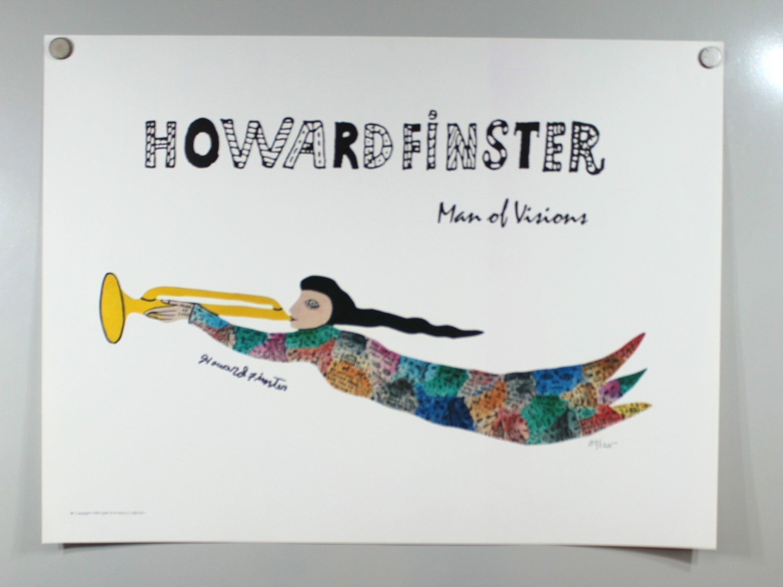 Howard Finster 18x24 SIGNED Man of Visions Trumpet Angel Print 57/125 ...