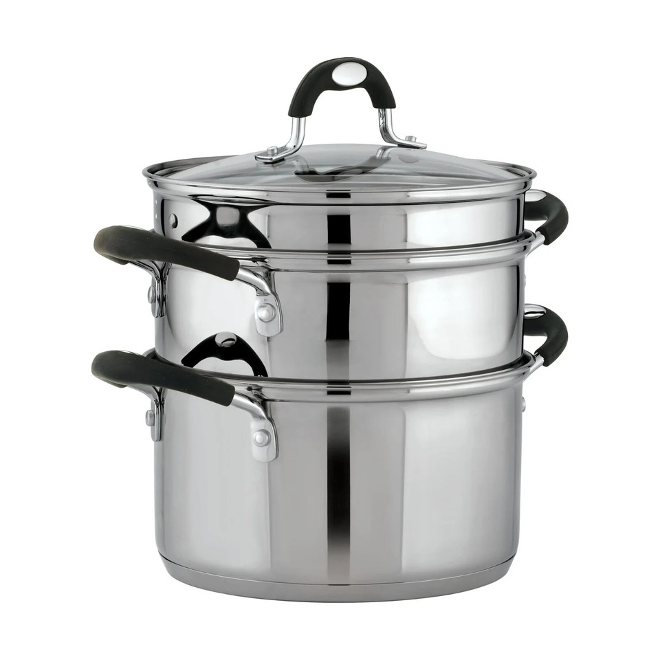 Tramontina Stainless Steel 3 Quart Steamer & Double-Boiler, 4 Piece | eBay