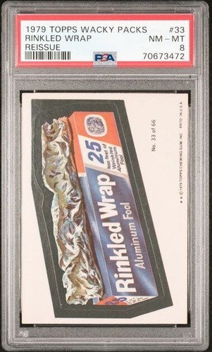 1979 Topps Wacky Packs Rinkled Wrap Reissue #33 PSA 8 | eBay