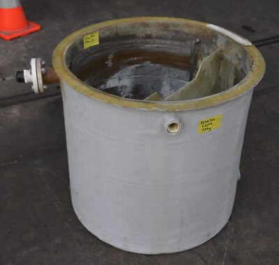 180L fibre glass process vessel tank with internal partition flanged | eBay