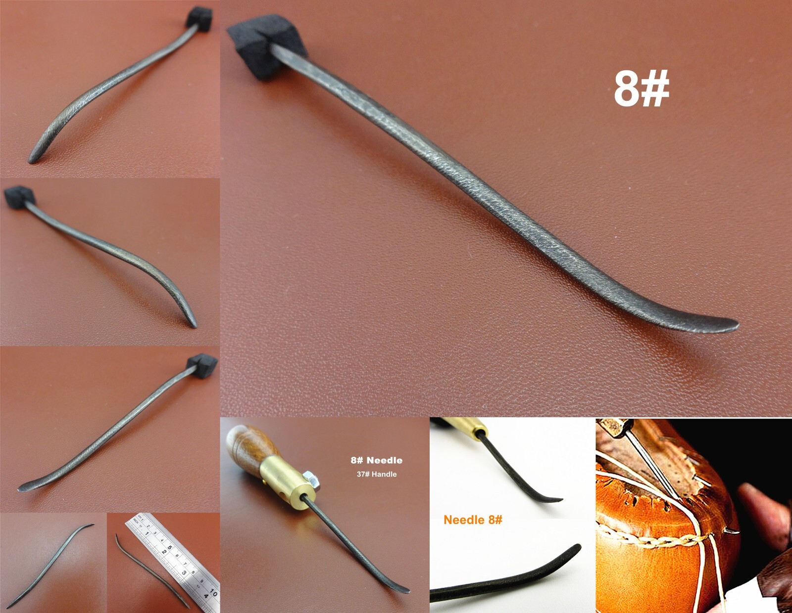 3pcs Needle Leather Craft Shoemaker Cobbler Sewing Stitching Hook Awl ...