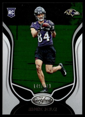 2019 Panini Certified Antoine Wesley Rookie 149/399 Baltimore Ravens ...