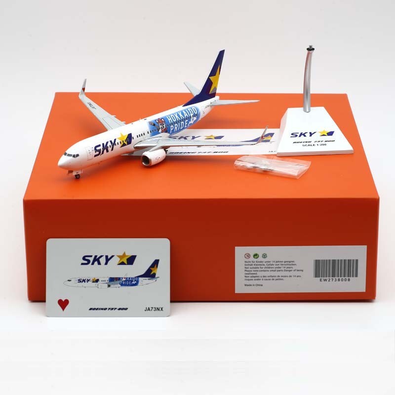 1:200 JC Wings Diecast Aircraft Model Skymark Hokkaido Boeing B737-800 JA73NX | eBay