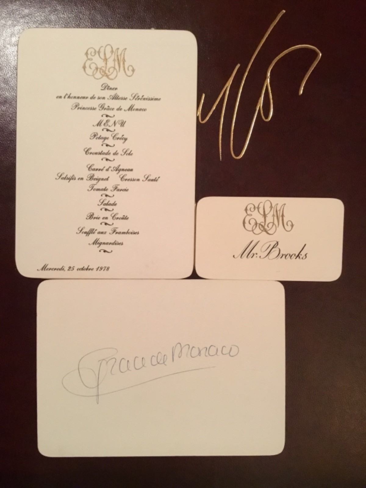 GRACE Kelly de MONACO 1978-AUTOGRAPHED SIGNED | eBay