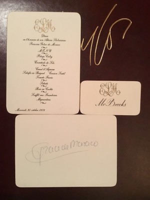 GRACE Kelly de MONACO 1978-AUTOGRAPHED SIGNED | eBay