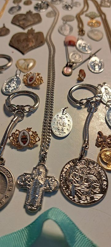 Catholic Holy Prayer Cards Medals Necklaces Figures Religious Items ...