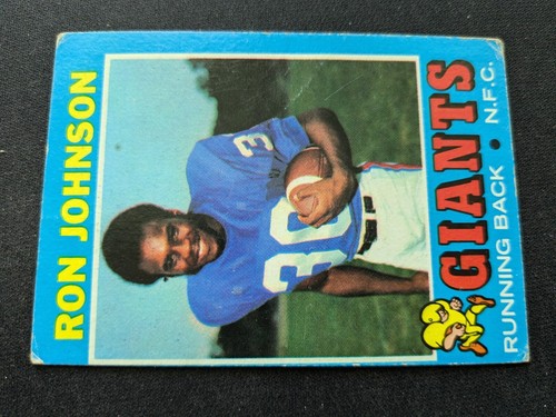 1971 Topps Football Card # 51 Ron Johnson RC - New York Giants (VG) | eBay