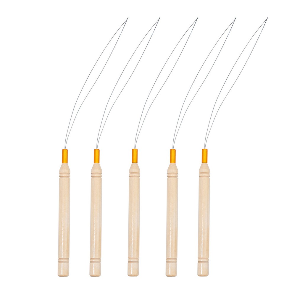 Micro Beads Hair Extensions Pulling Needle Tool Hook For I tip Ring ...