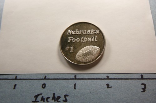 UNIVERSITY OF NEBRASKA FOOTBALL #1 SILVER TRADE UNIT 999 SILVER COIN ...