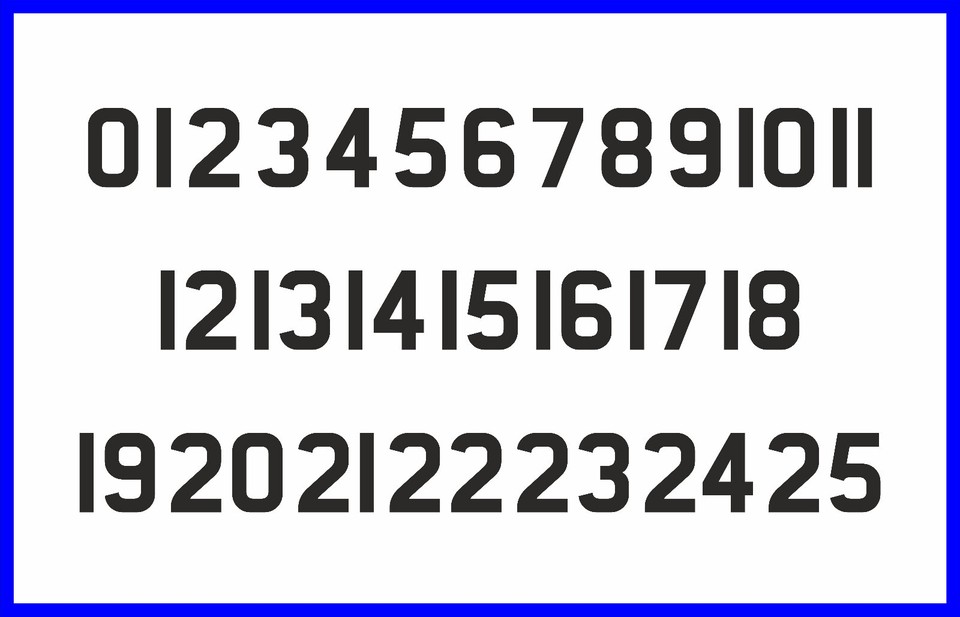 Sticky Back Numbers 1-100 15mm - 100mm self adhesive vinyl labels signs ...