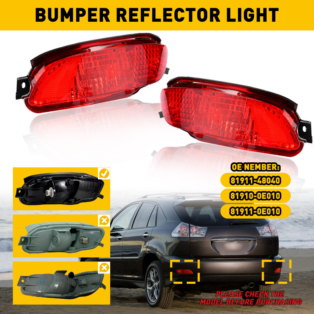 RH & LH Side Rear Bumper Reflector Light Lamp for 04-09 LEXUS RX330 ...