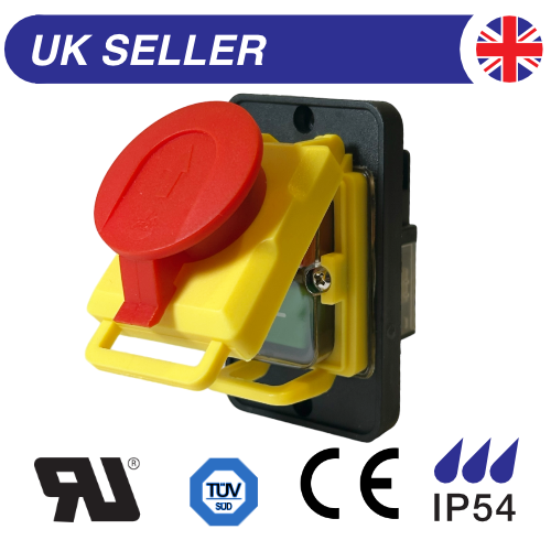 KEDU KJD12/230V NVR Switch with Emergency Stop Switch for Workshops ...