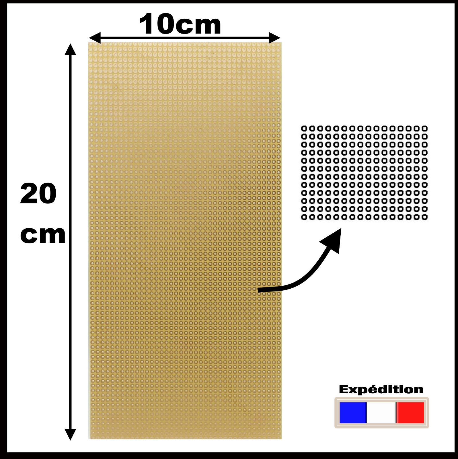 922H# plaque d'essais à pastille format 20x10cm -- breadboard PCB | eBay