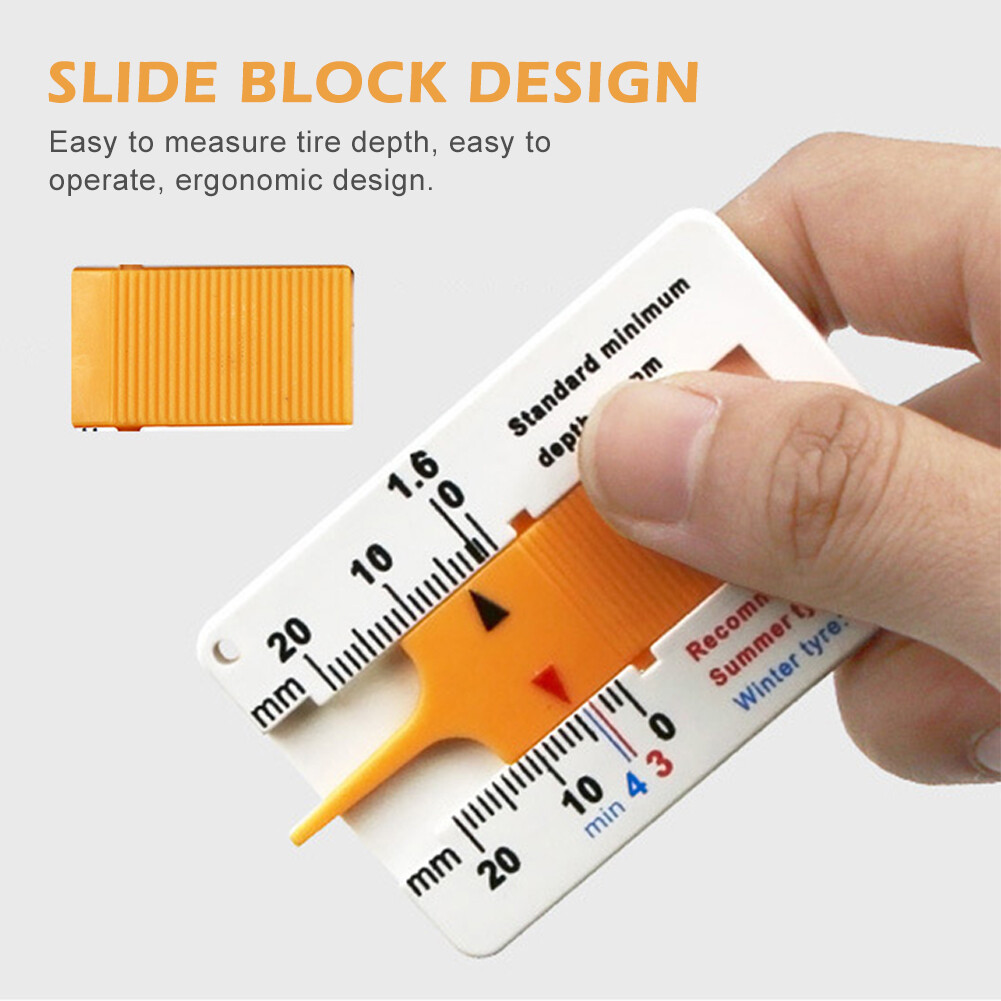 4pcs Vehicle Measuring Tool Tire Tread Depth Gauge Portable Repair ...