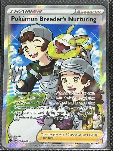 Pokemon Card - Pokemon Breeder's Nurturing Darkness Ablaze 188/189 ...