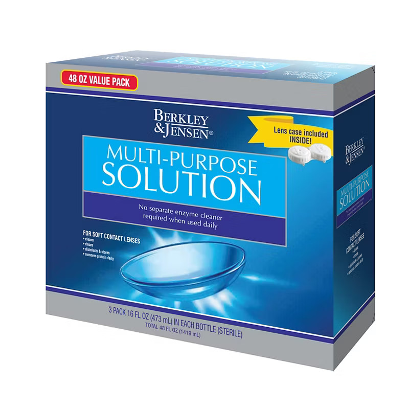 Contact Lens Solution Multi Purpose 16 oz x 3 Pack Soft Contacts *NO ...