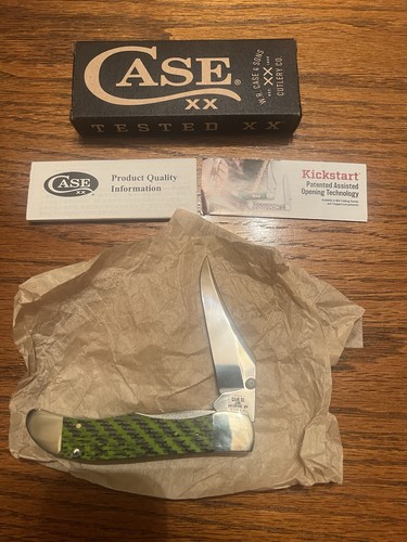 Case Kickstart Carbon Fiber G-10 Weave Mid Folding Hunter Knife ...