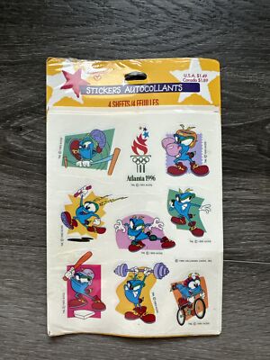 Vintage Stickers Olympics Atlanta 1996 Izzy Mascot Collectible | eBay