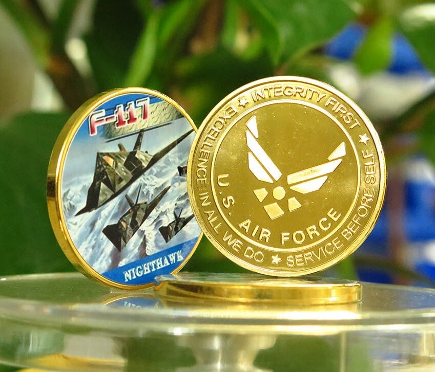 U.S. United States Air Force USAF | Nighthawk F-117 | Gold Plated ...