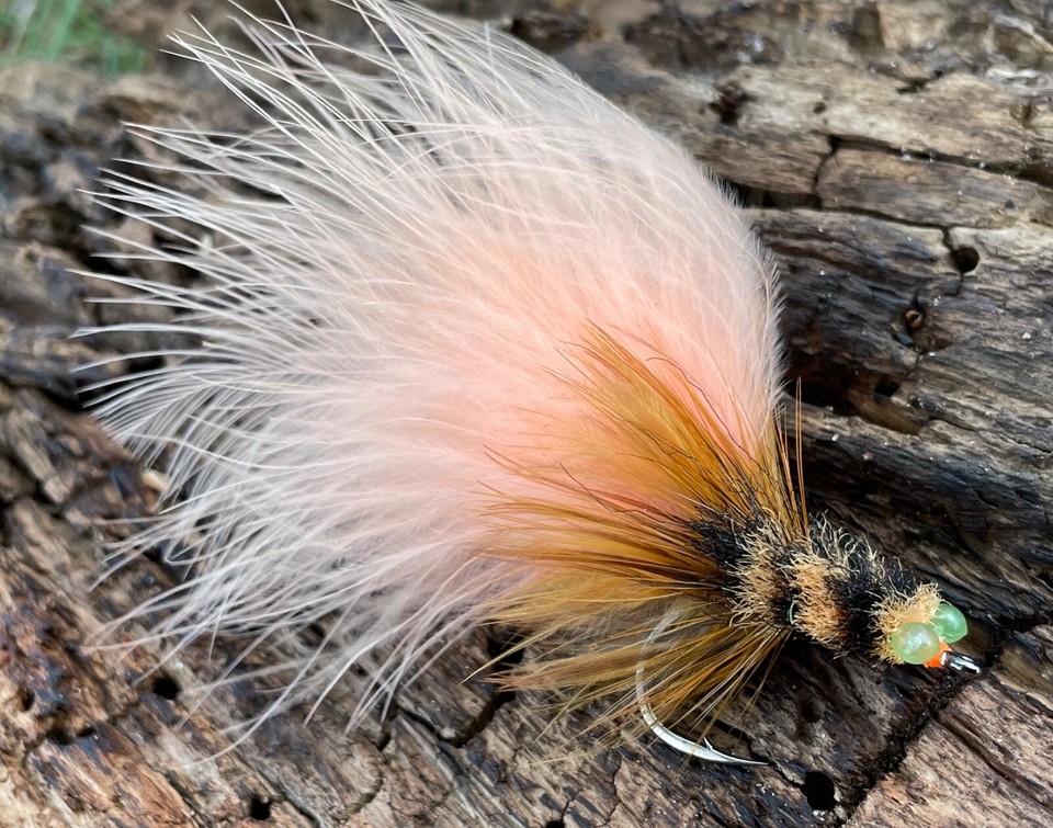 Tarpon Toad Fly 2/0 Hook Peach/Ginger/Black Snook Redfish Saltwater ...