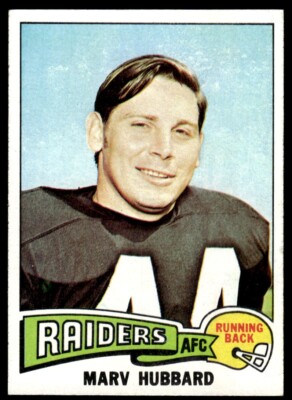 1975 TOPPS MARV HUBBARD BB OAKLAND RAIDERS #305 | eBay