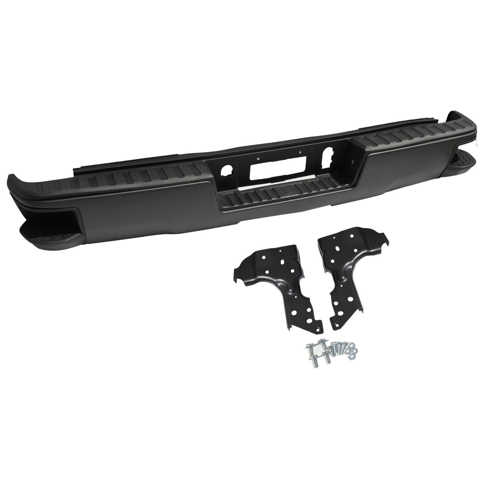 Black Rear Step Bumper Assembly For 2014-2018 Chevy Silverado GMC ...