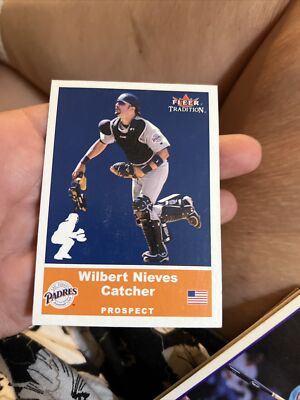 Fleer Tradition Padres Prospect Wilbert Nieves Catcher u72 Trading Card ...