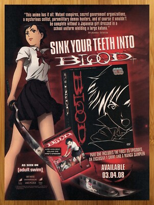 2008 Blood Print Ad/Poster Authentic Official Adult Swim Anime DVD ...