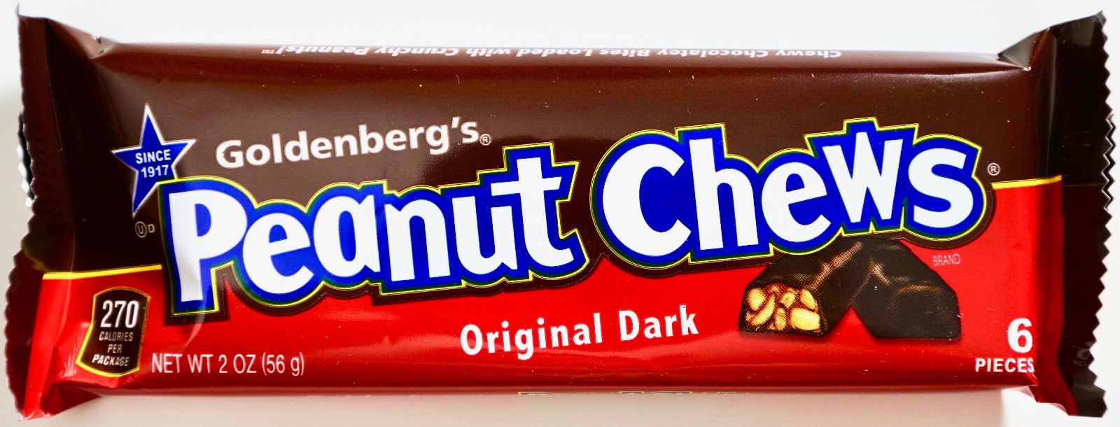 2 Boxes Goldenberg Original Dark Chocolate Peanut Chews Candy 24 Ct ...