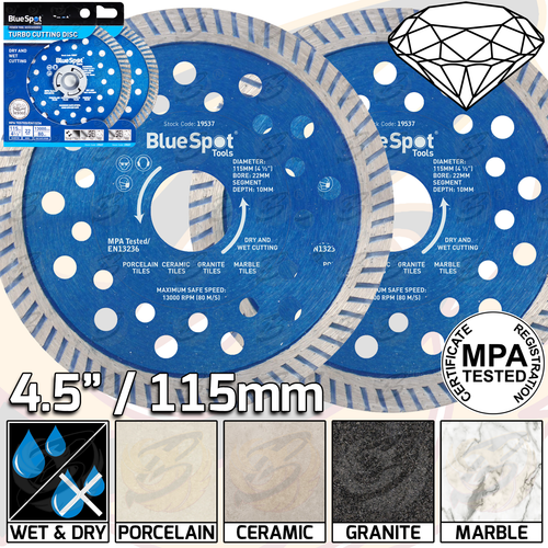 Turbo Diamond Cutting Disc 115mm Grinder Discs Porcelain Stone Granite ...