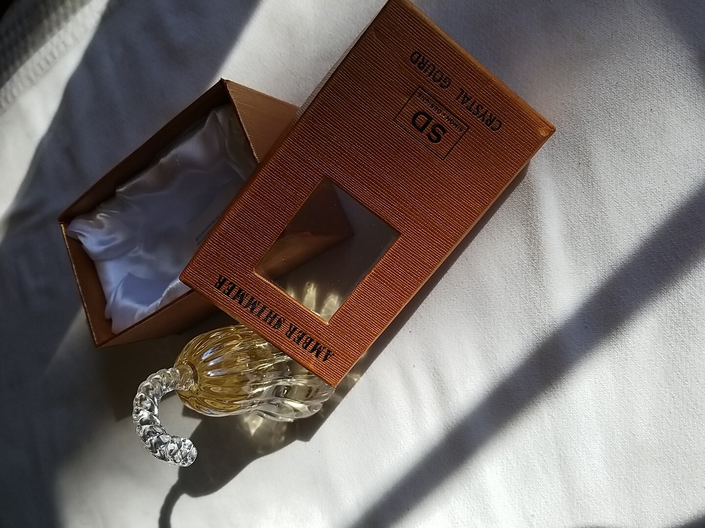 SD Simon Designs Amber Shimmer Crystal Gourd Paperweight With Box | eBay