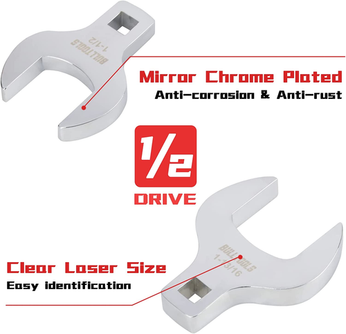 1/2" Drive Jumbo Crowfoot Wrench Set,14-Piece SAE Crows Foot Wrench Set ...