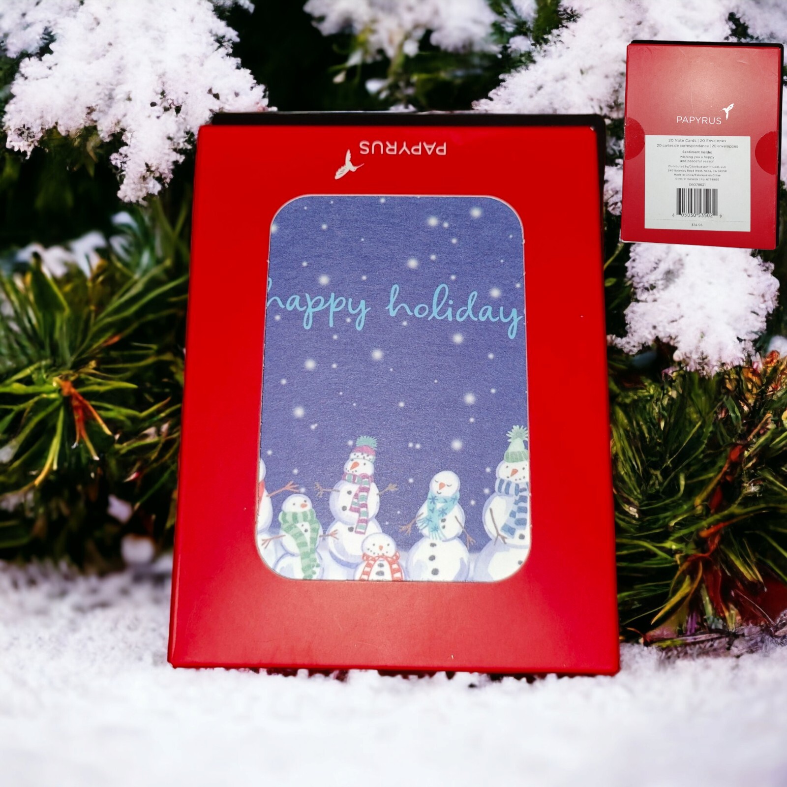 Box of Papyrus Holiday Christmas Snowmen Note Cards & Envelopes 20 of ...
