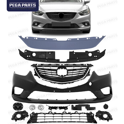 Front Bumper Cover Grille Grill Bracket Assembly For 2014-2017 Mazda 6 ...