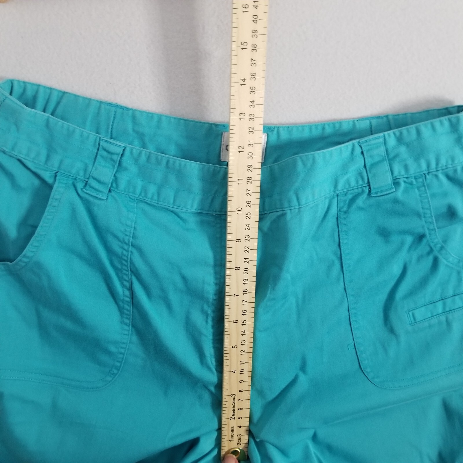 Chicos Capri Shorts Women 3 Blue Capri Pants Lightweight Cropped ...