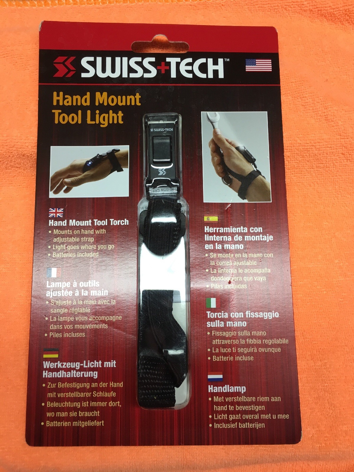 SWISS + Tech Hand Mount Tool Light with Adjustable Nylon Hand Strap | eBay