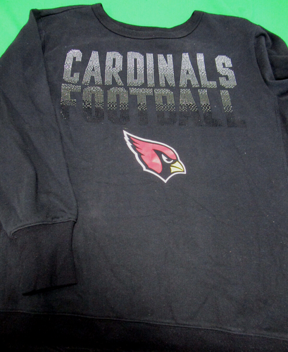 NEW ARIZONA CARDINALS NFL FOOTBALL WOMENS "BLING" CREW NECK SWEATSHIRT ...