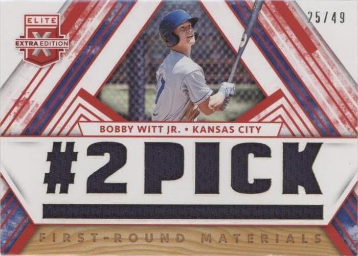 2019 Panini Elite Extra Edition - First Round Materials Bobby Witt Jr ...