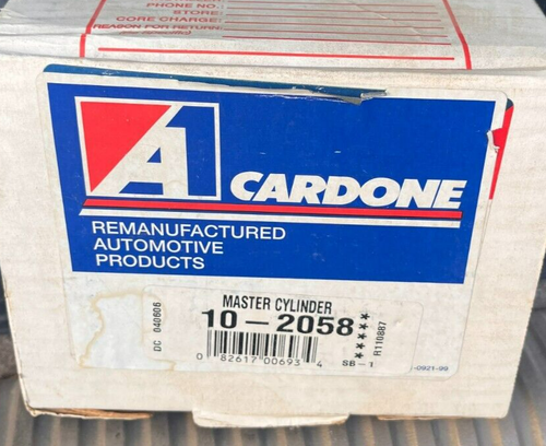 A1 Cardone 10-2058 Remanufactured Brake Master Cylinder SC | eBay
