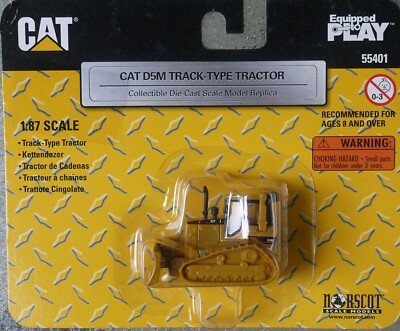 Diecast Norscot Die-Cast 1/87 HO Scale CAT D5M Track-Type Tractor 55401 ...