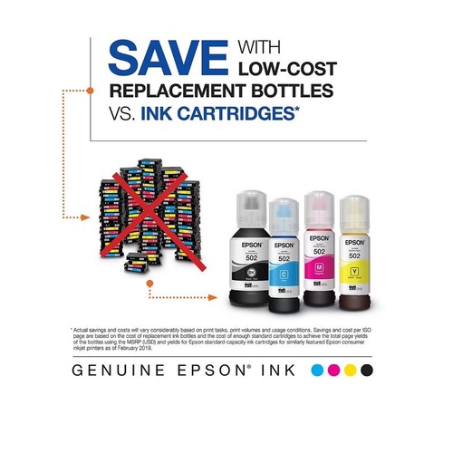 Epson EcoTank 502 Ink Bottles Value Club Pack (Black, Cyan, Magenta ...